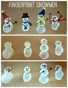 DIY Fingerprint Snowman Winter Craft For Kids - Crafty Morning