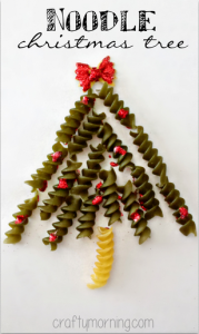 Noodle Christmas Tree Craft For Kids (Handmade Card Idea) - Crafty Morning