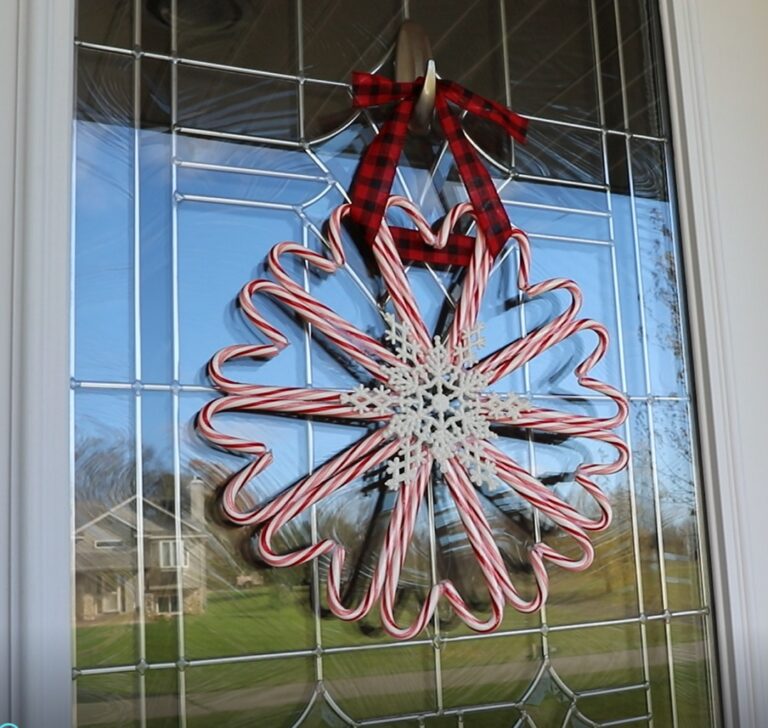Candy Cane Wreath Craft For Christmas - Crafty Morning