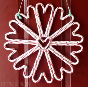 Candy Cane Wreath Craft For Christmas - Crafty Morning