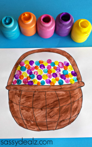 Fingerprint Easter Egg Craft (Free Basket Printable) - Crafty Morning