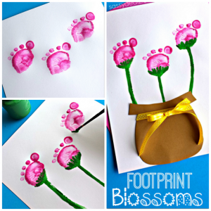 Flower Pot Craft using Kid's Footprints - Crafty Morning