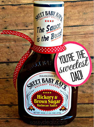 "You're The Sweetest" BBQ Sauce Father's Day Gift Idea - Crafty Morning