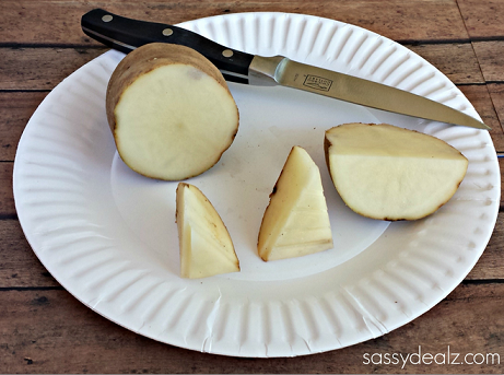 Sailboat Potato Stamping Craft for Kids - Crafty Morning