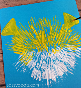 Kid's Puffer Fish Craft Using a Fork - Crafty Morning