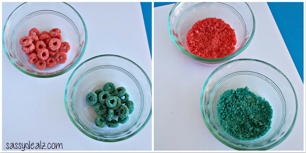 Crushed Fruit Loop Fireworks Craft for Kids - Crafty Morning