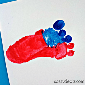 Footprint American Flag Craft for Kids - Crafty Morning
