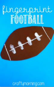 Easy Fingerprint Football Craft for Kids - Crafty Morning