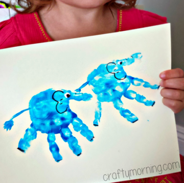 Handprint Elephant Craft for Kids to Make - Crafty Morning