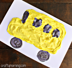 Puffy Paint School Bus Craft for Kids - Crafty Morning