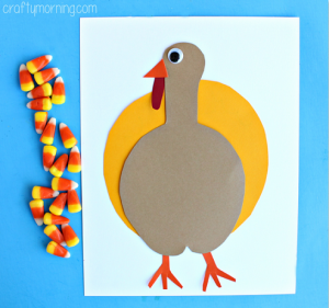 Candy Corn Turkey Craft for Thanksgiving - Crafty Morning
