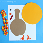 Candy Corn Turkey Craft for Thanksgiving - Crafty Morning