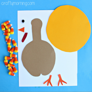 Candy Corn Turkey Craft for Thanksgiving - Crafty Morning