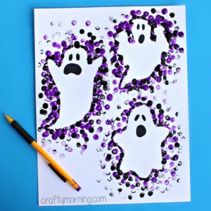 Pencil Eraser Ghost Craft for Halloween - Crafty Morning