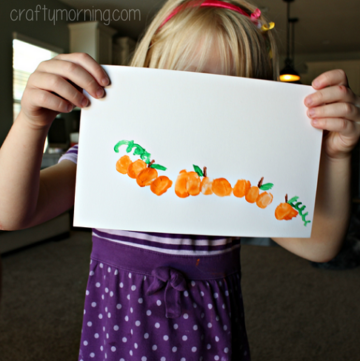 Thumbprint Pumpkin Patch Craft for Kids - Crafty Morning