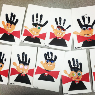 Handprint Vampire Halloween Craft for Kids - Crafty Morning