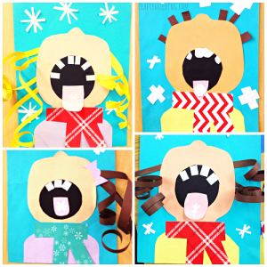 Children Catching Snowflakes (Winter Craft for Kids) - Crafty Morning
