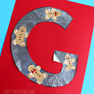 G is for Gingerbread Men Cookies (Letter Craft) - Crafty Morning