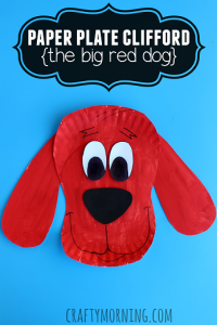 Paper Plate Clifford Craft for Kids (Big Red Dog) - Crafty Morning
