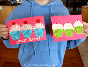Cupcake Liner Valentine's Day Card Idea - Crafty Morning