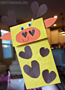 Paper Bag Giraffe Puppet Craft - Crafty Morning