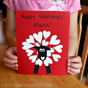 Heart Shaped Sheep Valentine Craft Idea - Crafty Morning