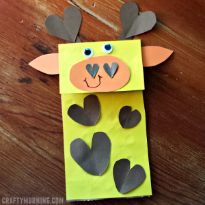 Paper Bag Giraffe Puppet Craft - Crafty Morning