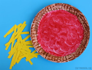 Paper Plate Pepperoni Pizza Valentine Craft - Crafty Morning