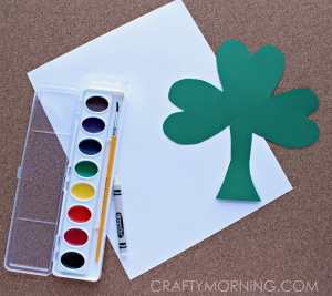 Crayon Resist St. Patrick's Day Craft for Kids - Crafty Morning