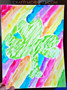 Crayon Resist St. Patrick's Day Craft for Kids - Crafty Morning