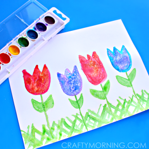Salt Art for Kids: Spring Tulips - Crafty Morning