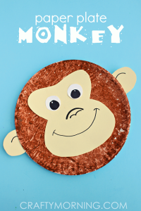 Paper Plate Monkey Kids Craft Idea - Crafty Morning