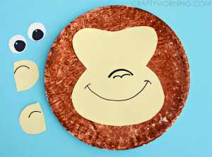 Paper Plate Monkey Kids Craft Idea - Crafty Morning