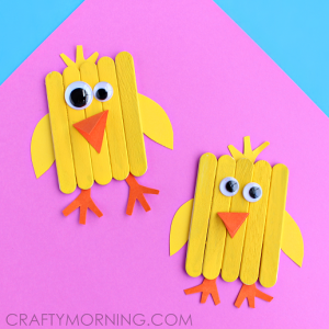 Mini Popsicle Stick Chicks (Kids Craft) - Crafty Morning