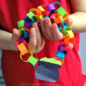 Rainbow & Pot of Gold Chain Necklace Craft - Crafty Morning