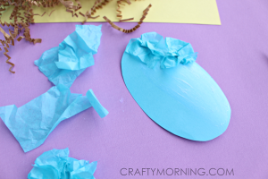 Tissue Paper Blue Birds in a Nest - Crafty Morning