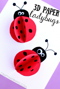 3D Paper Ladybug Craft for Kids - Crafty Morning