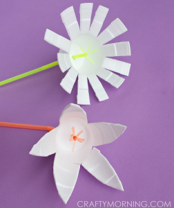 Styrofoam Cup Flowers (Kids Craft) - Crafty Morning