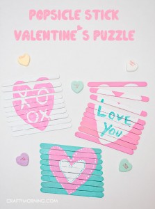 Valentine's Day Popsicle Stick Puzzles (Kids Craft) - Crafty Morning