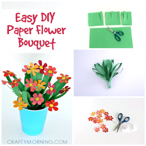 3D Paper Flower Bouquet Craft for Kids - Crafty Morning
