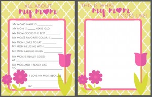 All About Mom & Grandma (Free Mother's Day Printables) - Crafty Morning