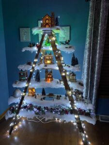 Beautiful Christmas Village Ladder Displays - Crafty Morning