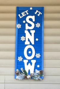 Decorated Christmas Shutters - Crafty Morning