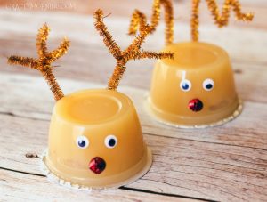 Rudolph Applesauce Snacks for Kids - Crafty Morning