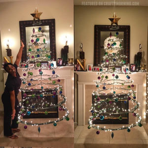 Floating Cardboard Christmas Tree Tutorial - Crafty Morning
