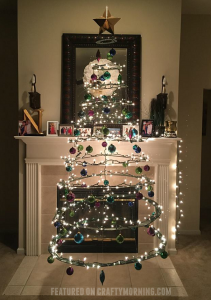 Floating Cardboard Christmas Tree Tutorial - Crafty Morning