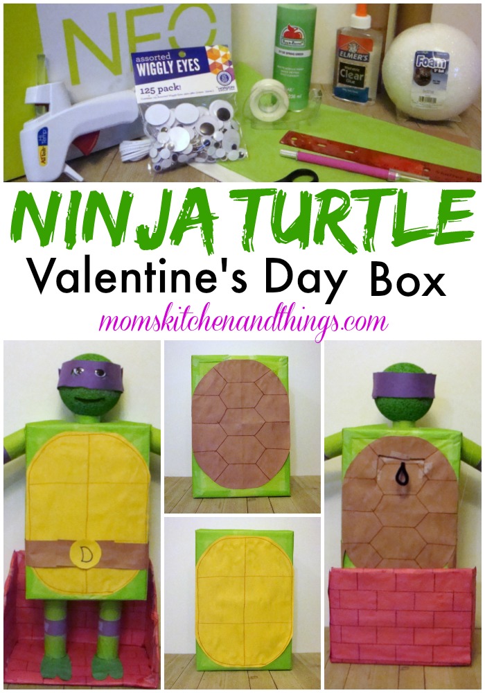 Ninja Turtle Valentine's Day Box - Crafty Morning