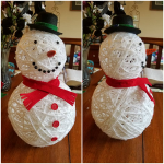 3D Yarn Snowman Craft - Crafty Morning