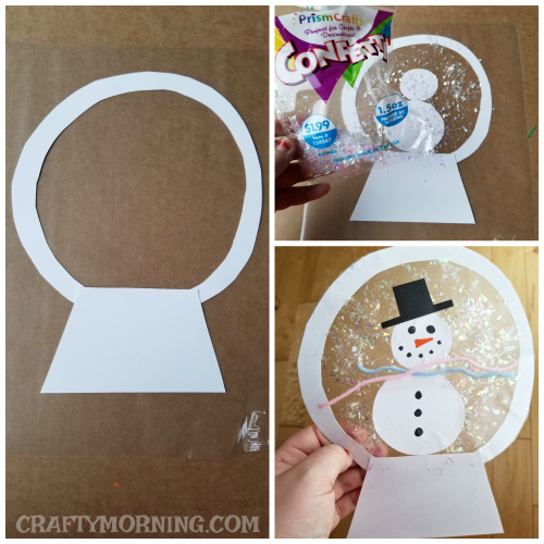 Contact Paper Snowglobe Craft - Crafty Morning