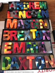 DIY Crayon Name Boxes - Crafty Morning